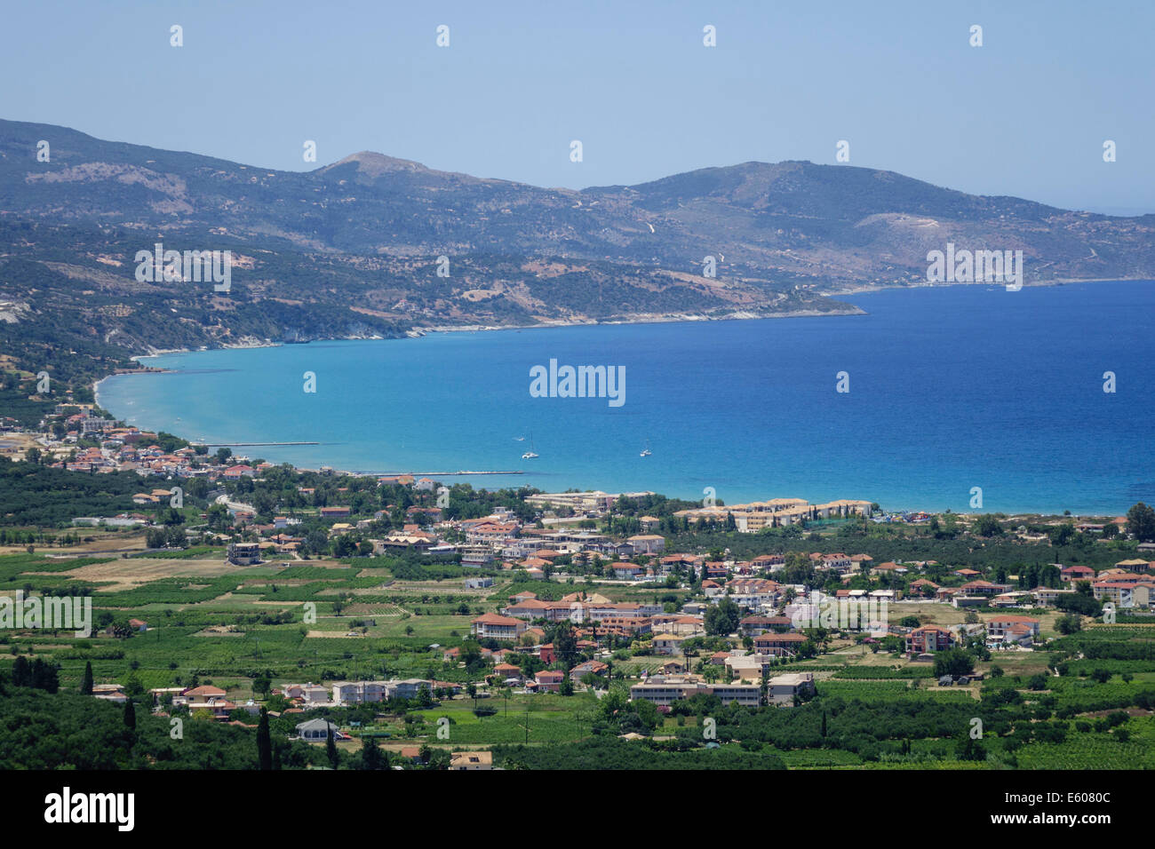 Zante, Greece - Ano Gerakari. View over Alykes bay Stock Photo - Alamy