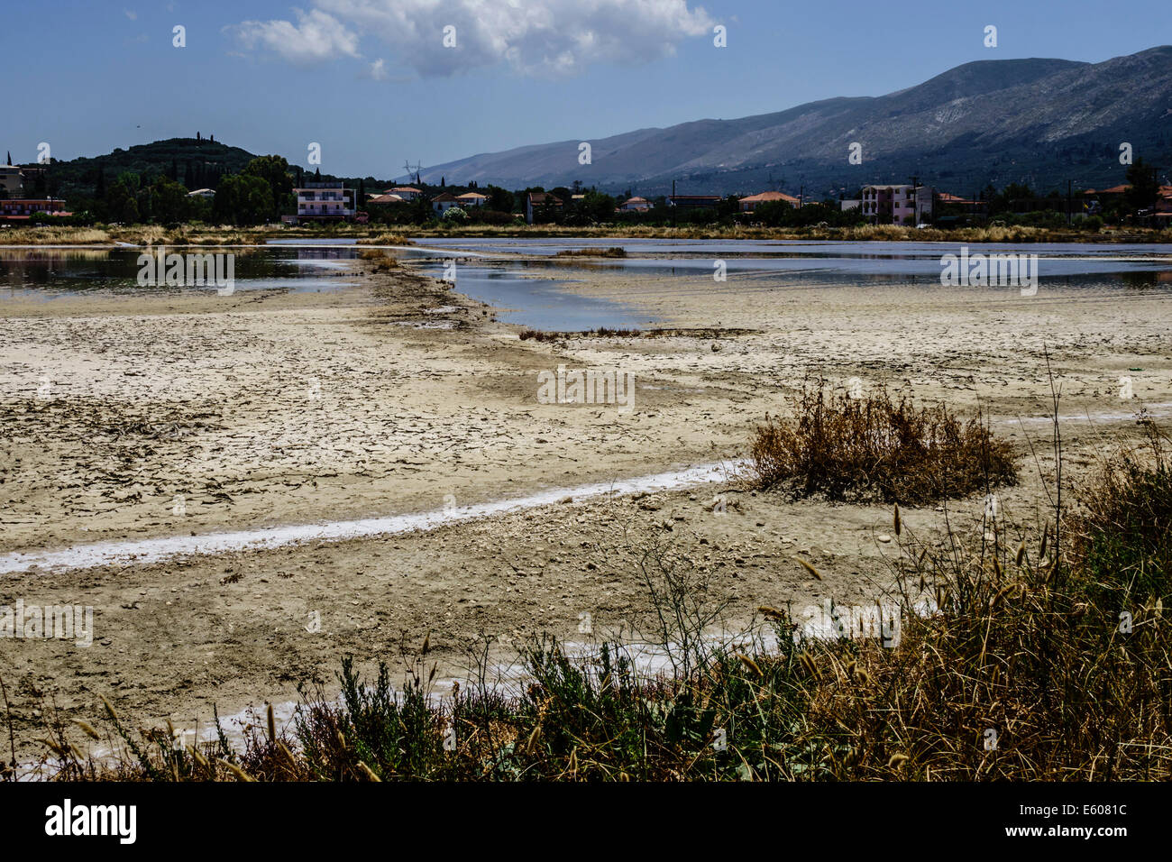 Greek salt pans hi-res stock photography and images - Alamy