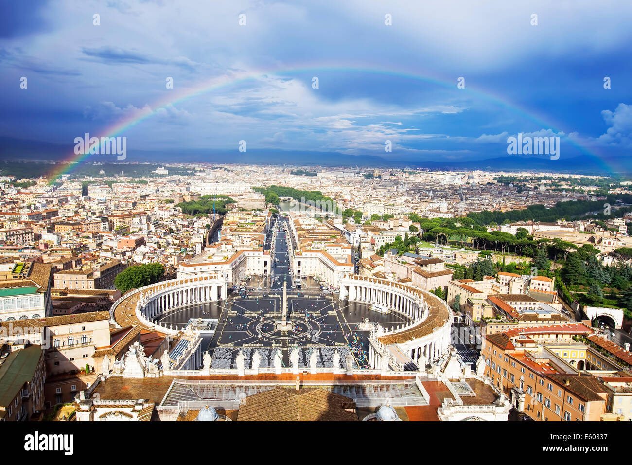 Vatican Rainbow-Saint Peter's Square,Vatican, Rome, Italy Stock Photo ...