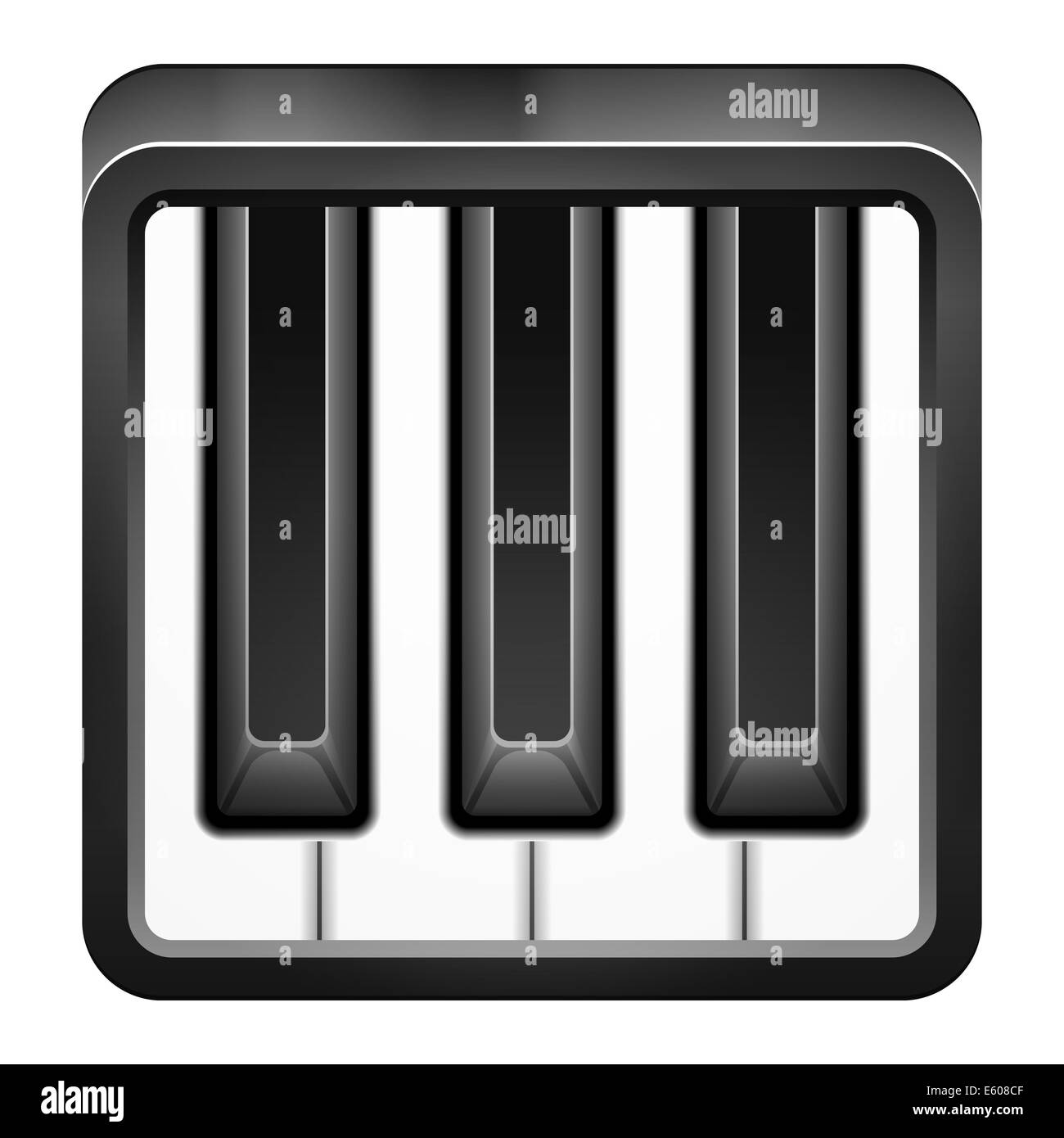 Music icon on a white background Stock Photo - Alamy