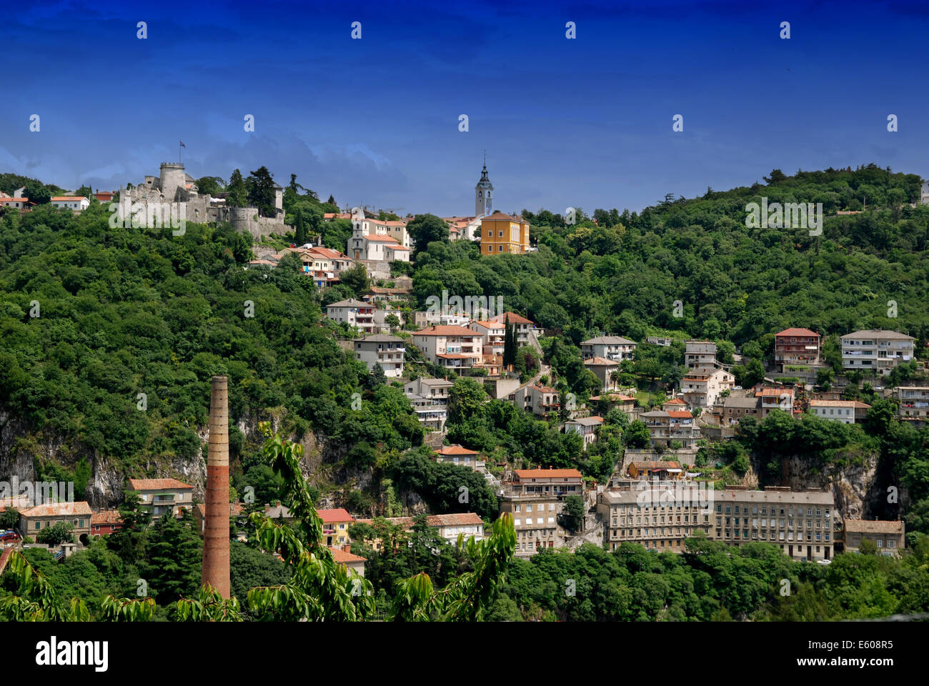 Panoramic View of Trsat Castle,river Rjecina in Rijeka Stock Photo - Alamy