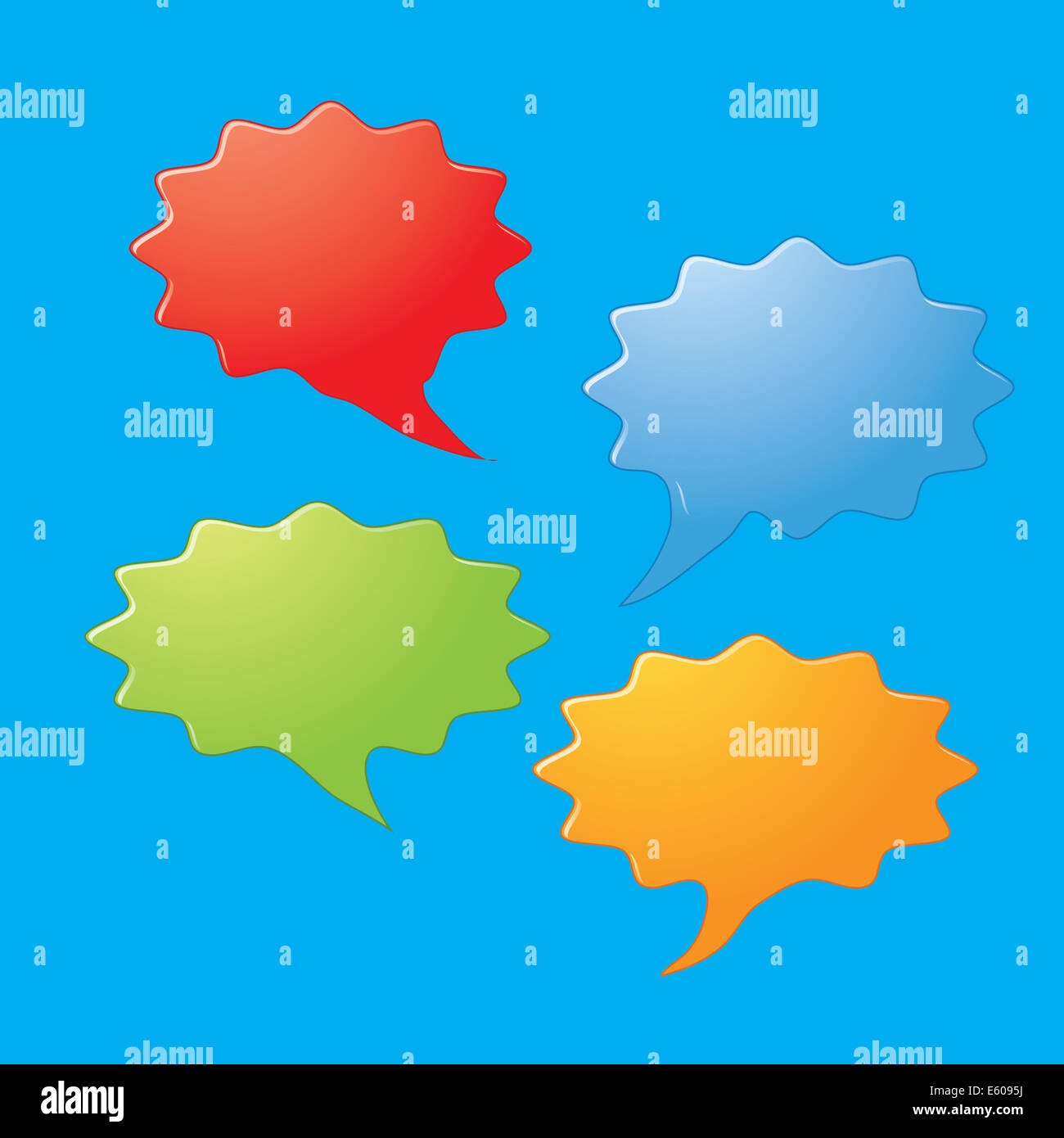 colorful dialog speech bubbles icons Stock Photo - Alamy