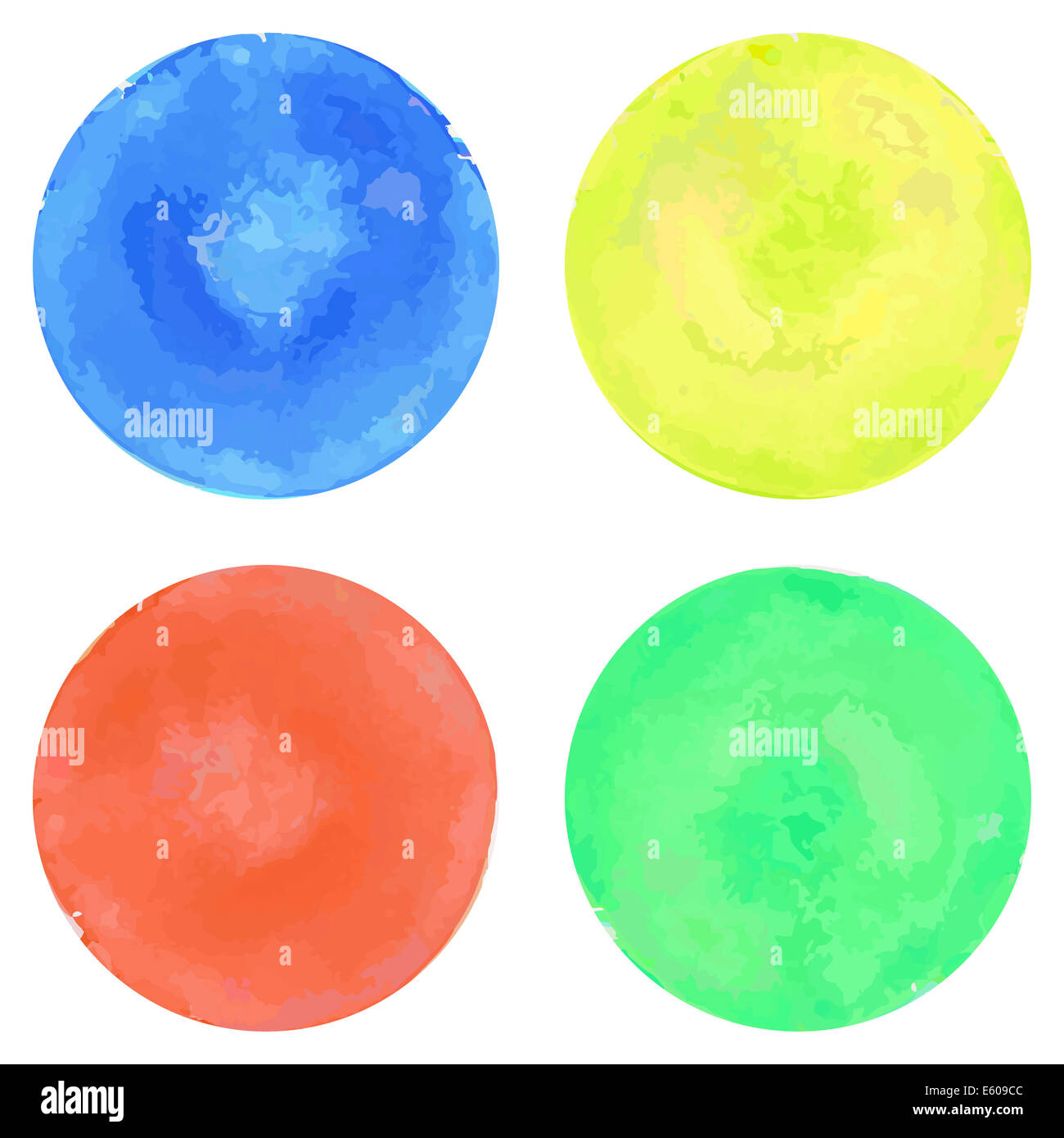 Watercolor circles set Stock Photo - Alamy