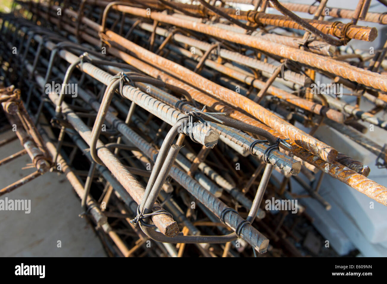 Rebar construction site Stock Photo - Alamy