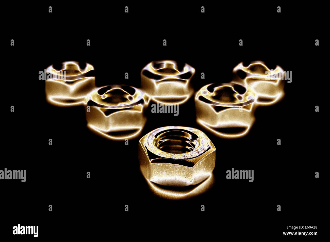 Golden Coloured Nuts Isolated On WhiteBlack Background Stock Photo - Alamy