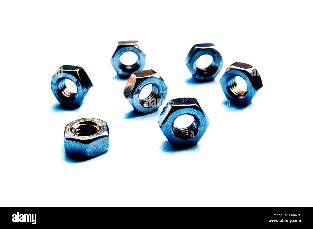 Blue Colour Nuts Isolated On White Background Stock Photo - Alamy