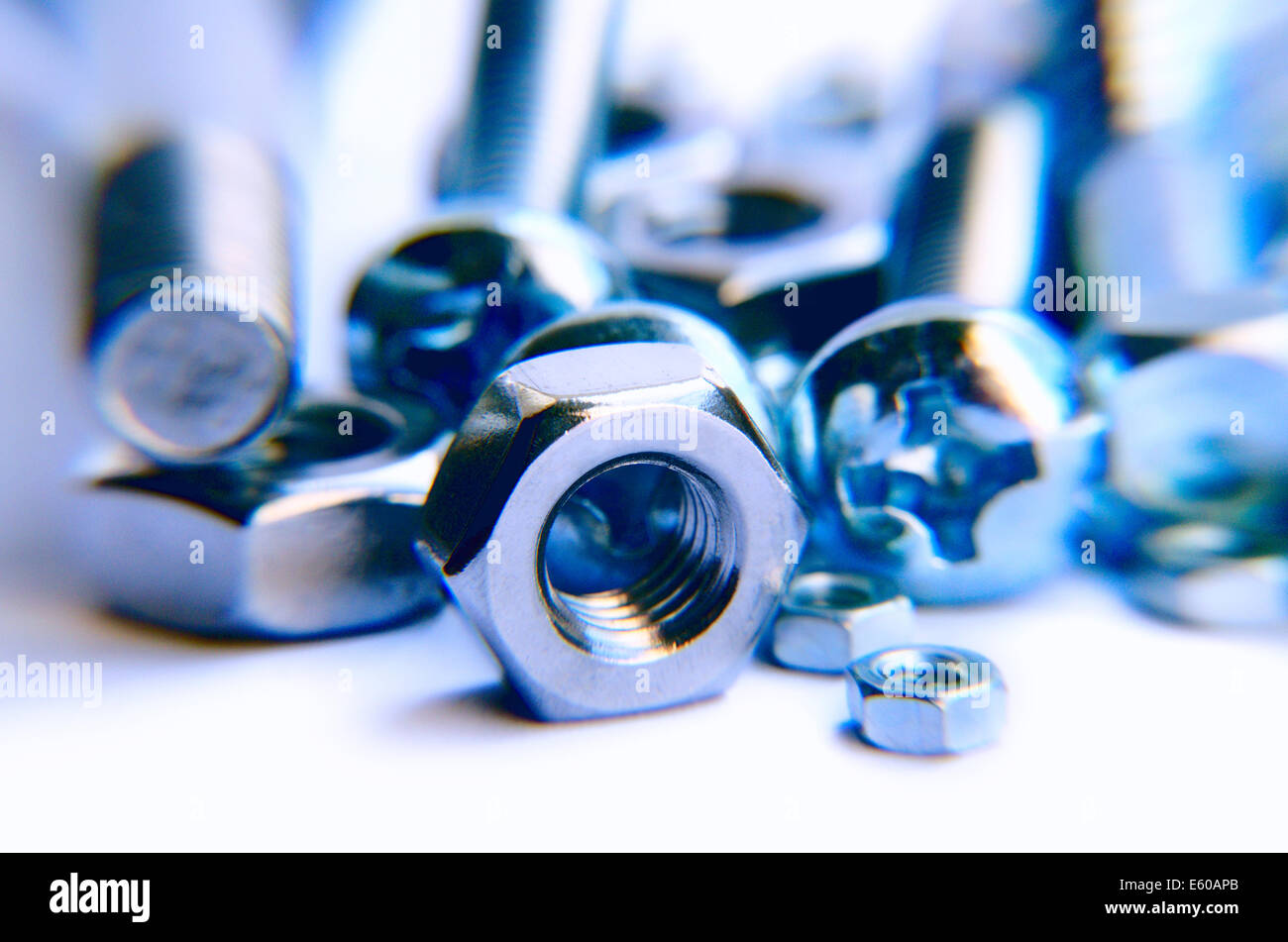 Blue screws hi-res stock photography and images - Alamy