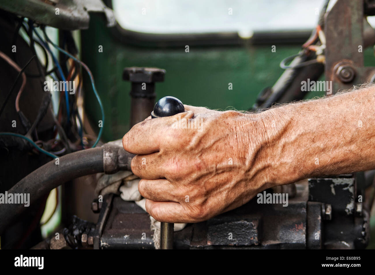 Hand operating mechanism Stock Photo - Alamy