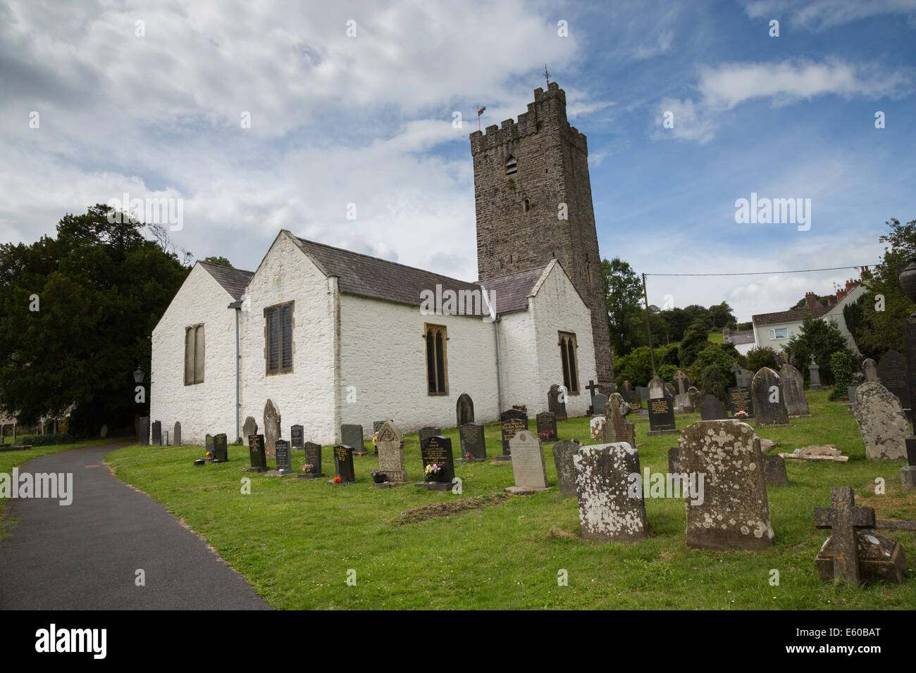 Llansteffan church, west Wales Stock Photo - Alamy