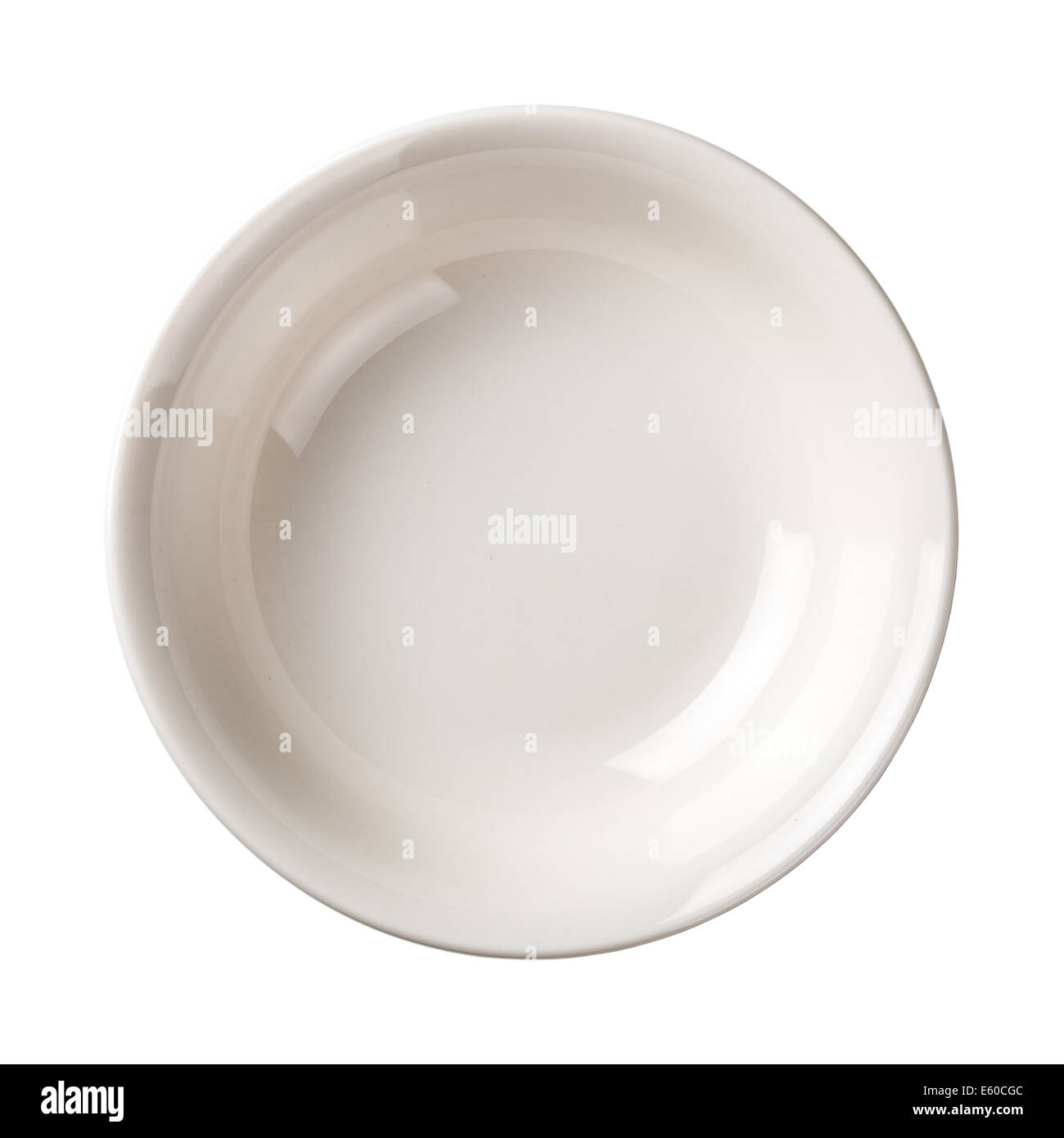 White plate isolated on white background. Top view Stock Photo - Alamy
