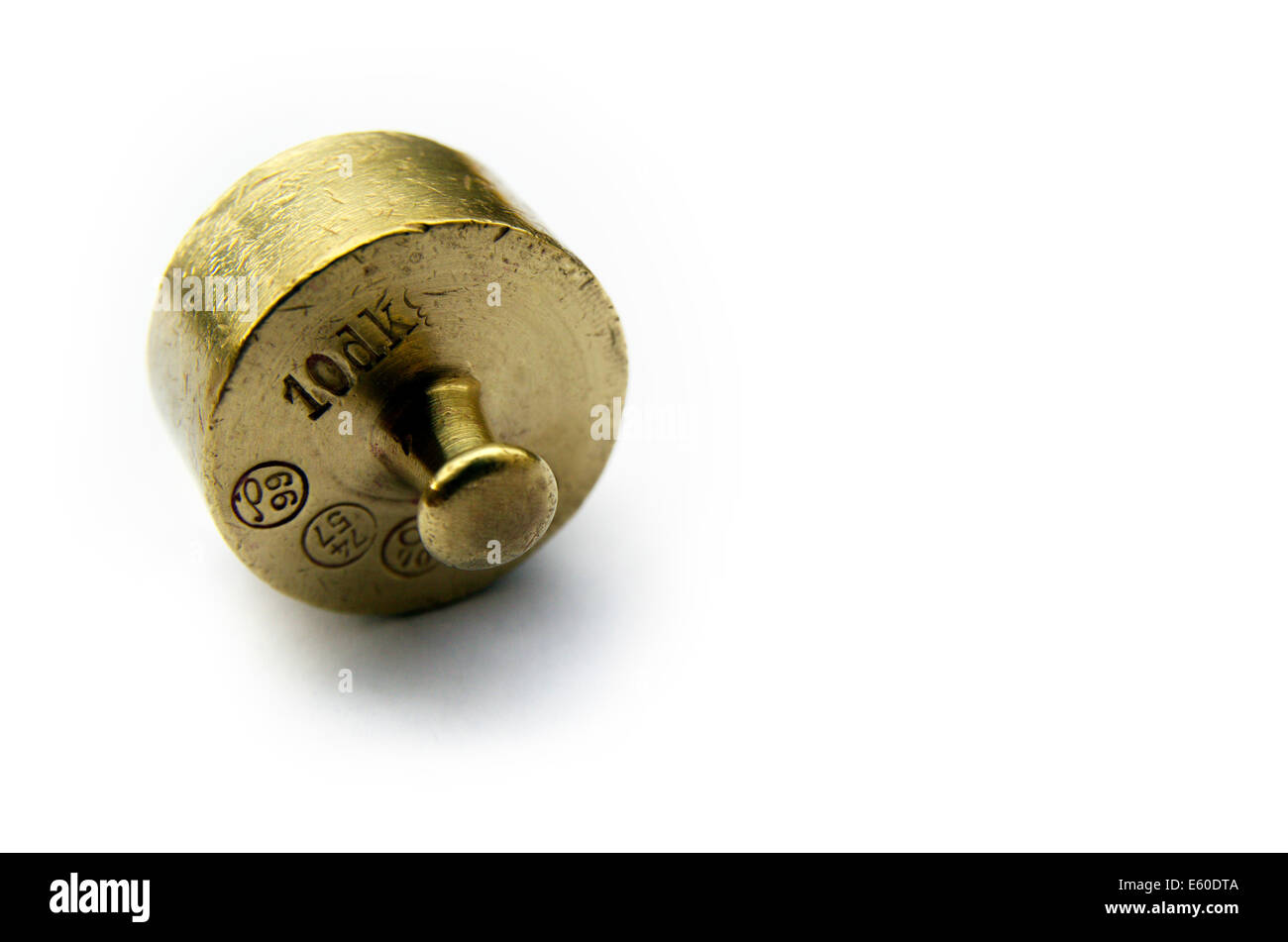 Old-Style Gold Weight Isolated on White Background Stock Photo - Alamy