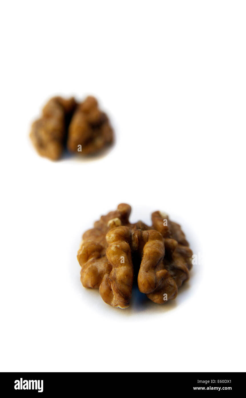Raw Walnuts Isolated On White Stock Photo - Alamy