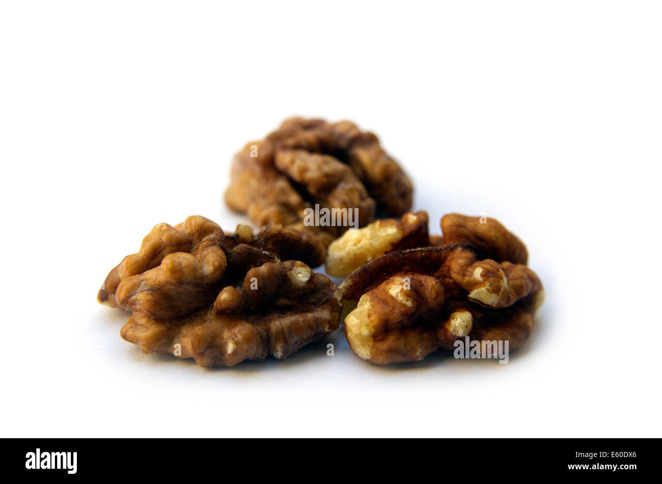 Raw Walnuts Isolated On White Stock Photo - Alamy