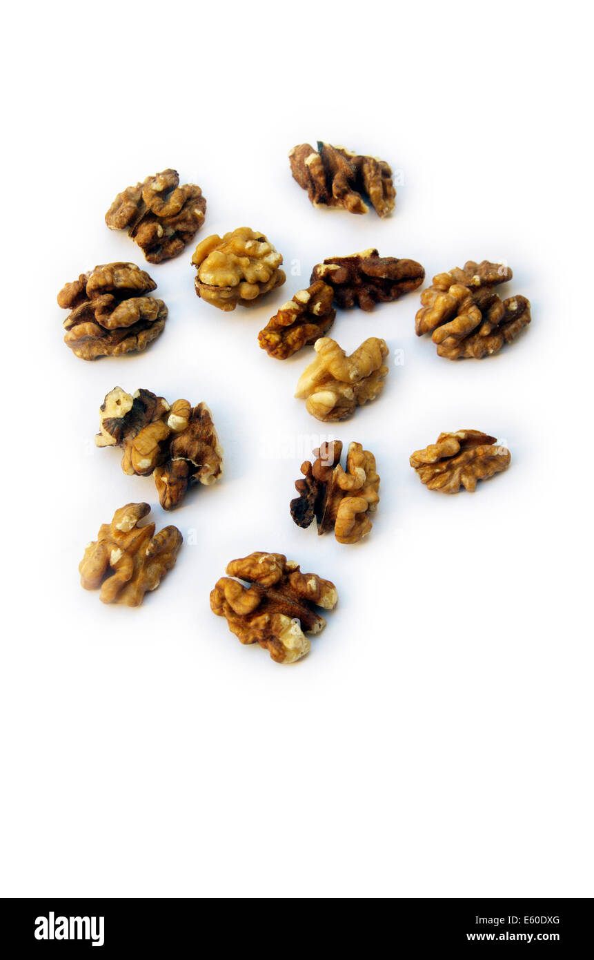 Raw Walnuts Isolated On White Stock Photo - Alamy