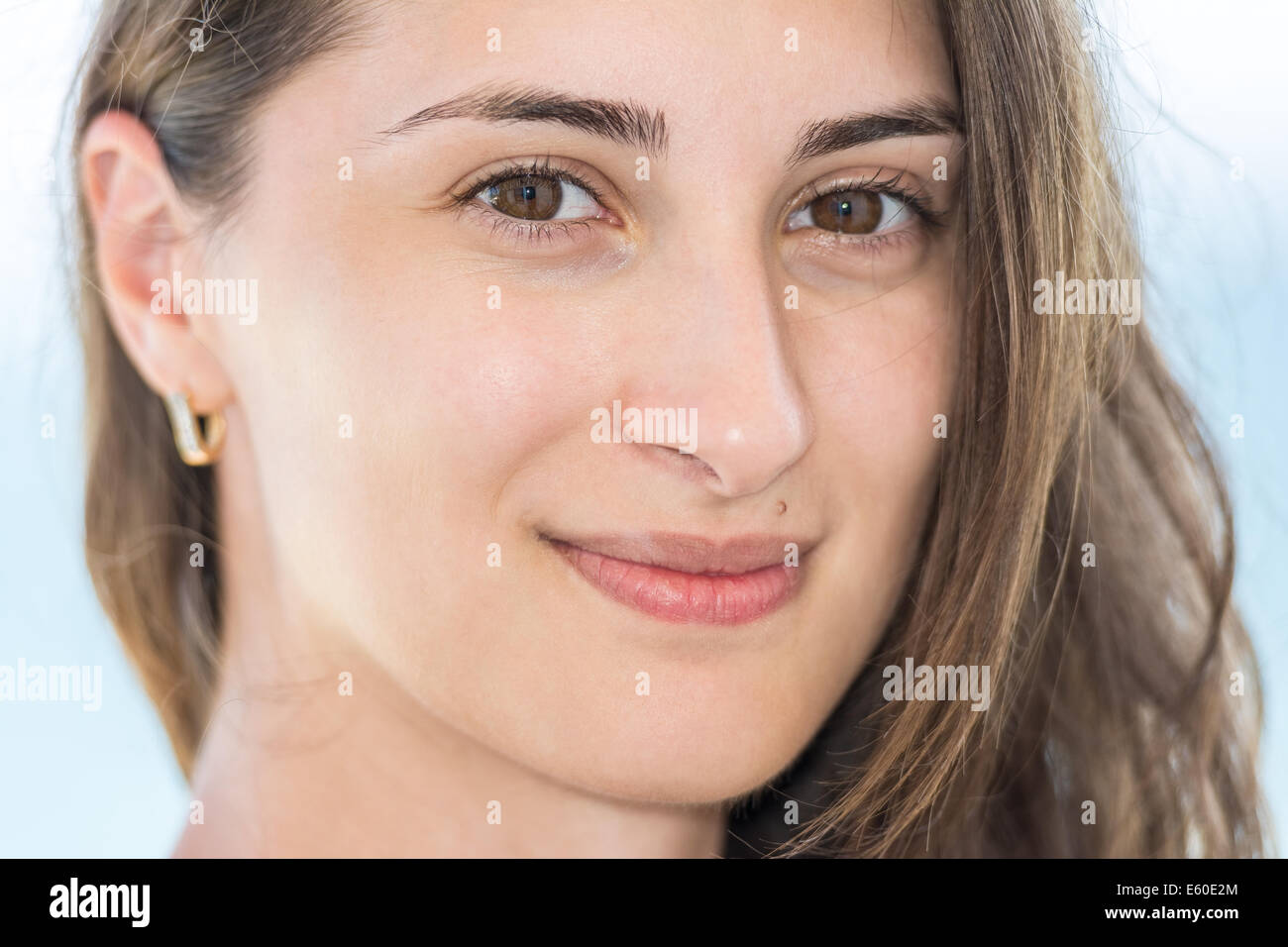 Beautiful Happy Girl Close Up Portrait Stock Photo - Alamy