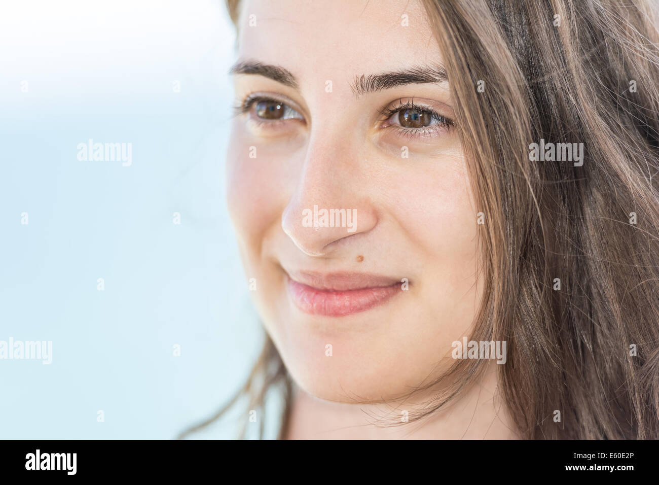 Beautiful Happy Girl Close Up Portrait Stock Photo - Alamy