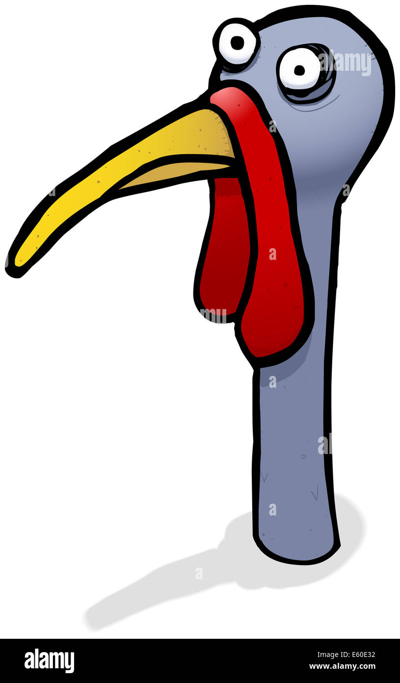 Illustration of cold turkey up to it's neck in snow Stock Photo - Alamy