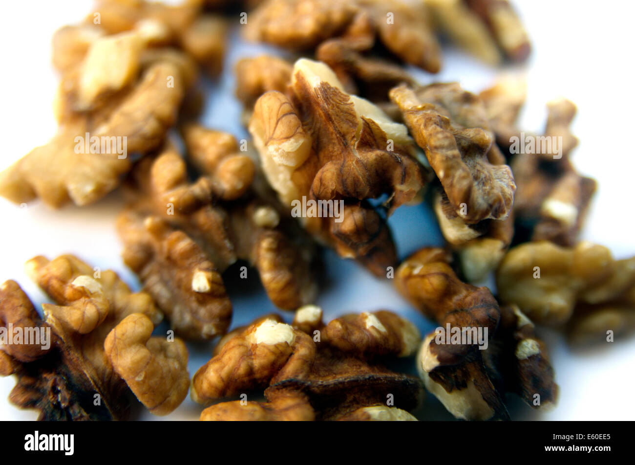 Raw Walnuts Isolated On White Stock Photo - Alamy