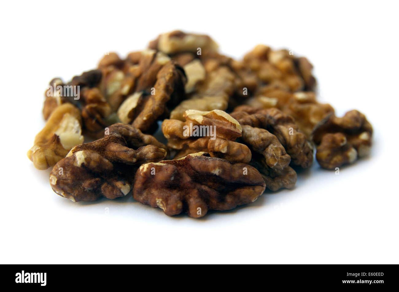 Raw Walnut Isolated On White Stock Photo - Alamy