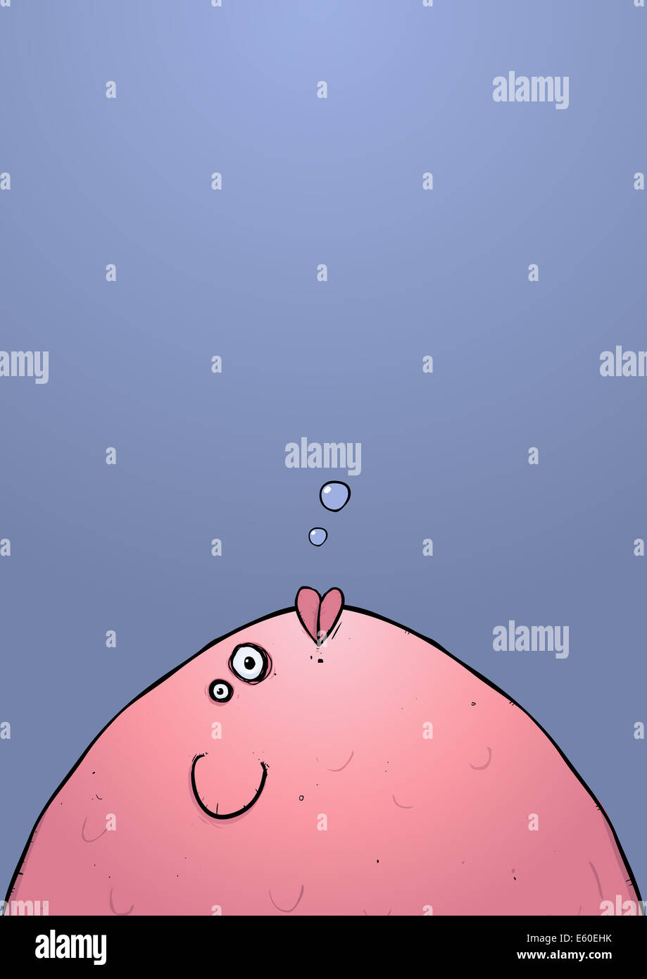 Illustration of a worried looking fish Stock Photo - Alamy