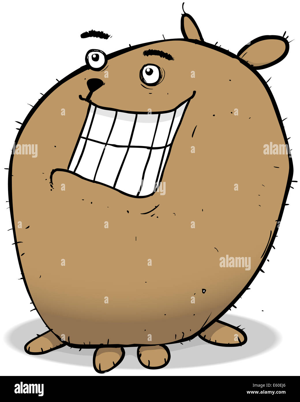 Illustration of a happy looking fur ball Stock Photo - Alamy