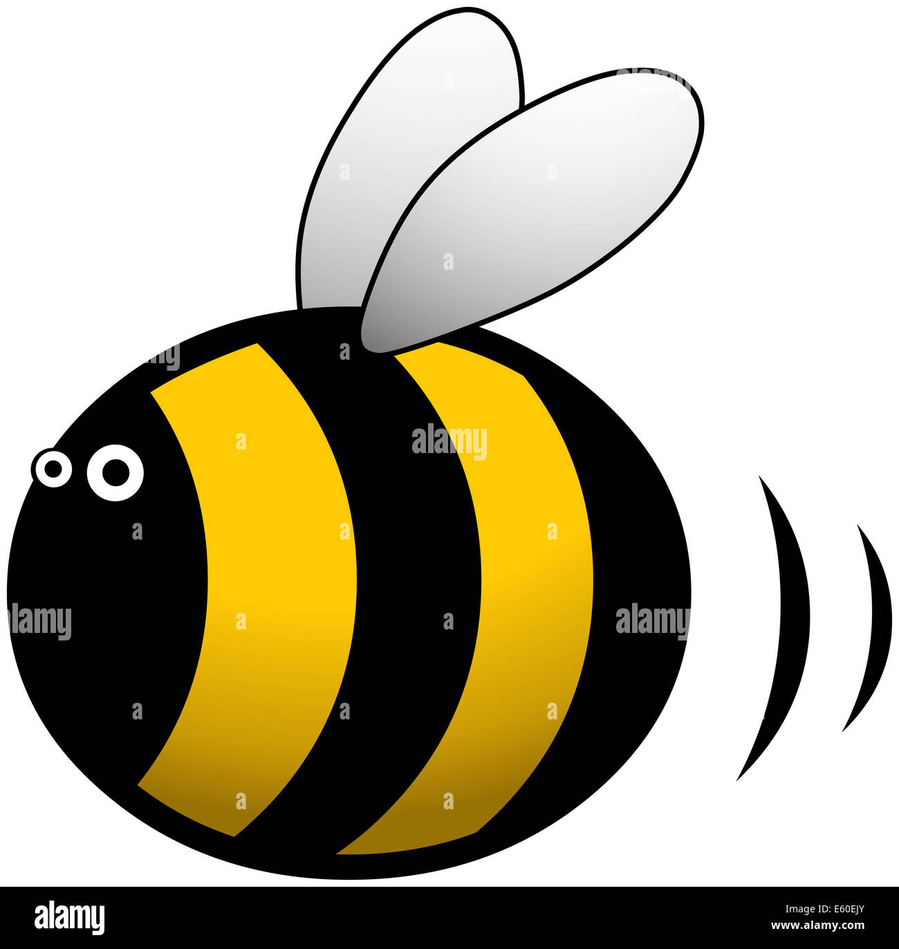 Illustration of a busy looking bee Stock Photo - Alamy