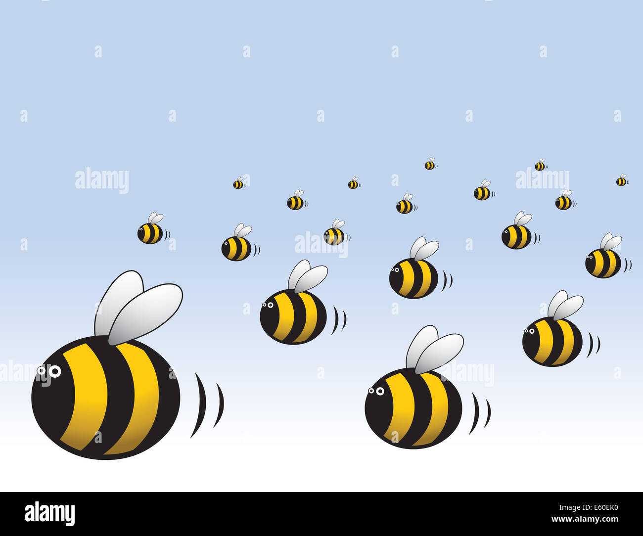 Swarm of bees cartoon hi-res stock photography and images - Alamy