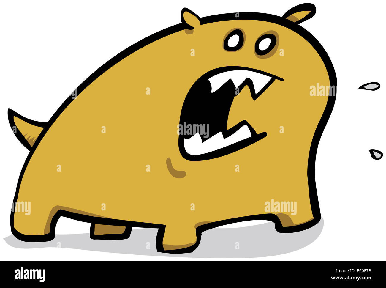 Illustration of a really mean and possesed looking mut Stock Photo - Alamy