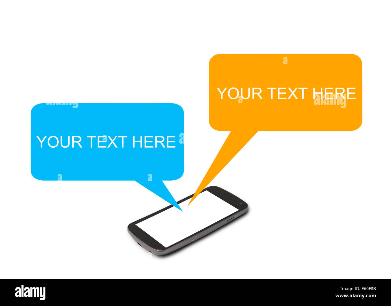 Phone speech bubble Cut Out Stock Images & Pictures - Alamy