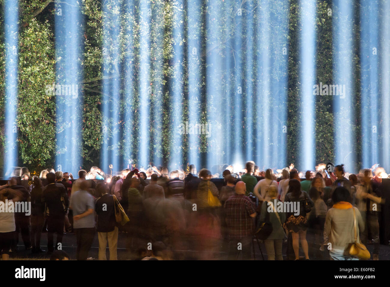 People gathered around the installation Stock Photo - Alamy