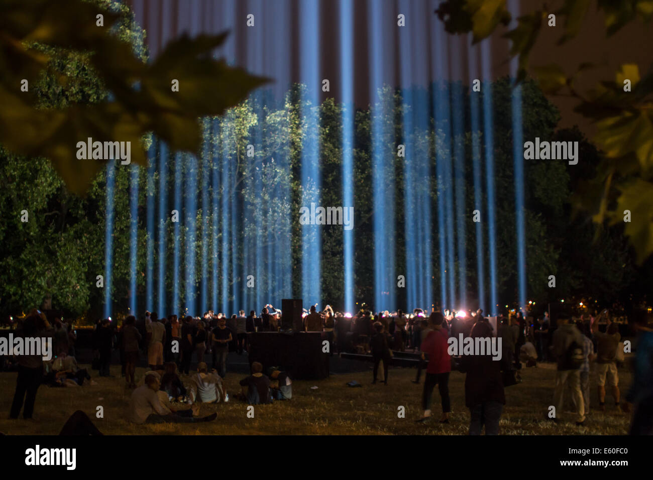 People gathering around the installation Stock Photo - Alamy