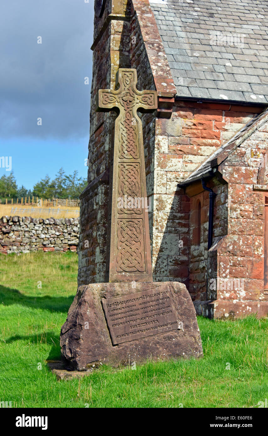 World War I memorial cross. Church of Saint John the Baptist. Croglin ...