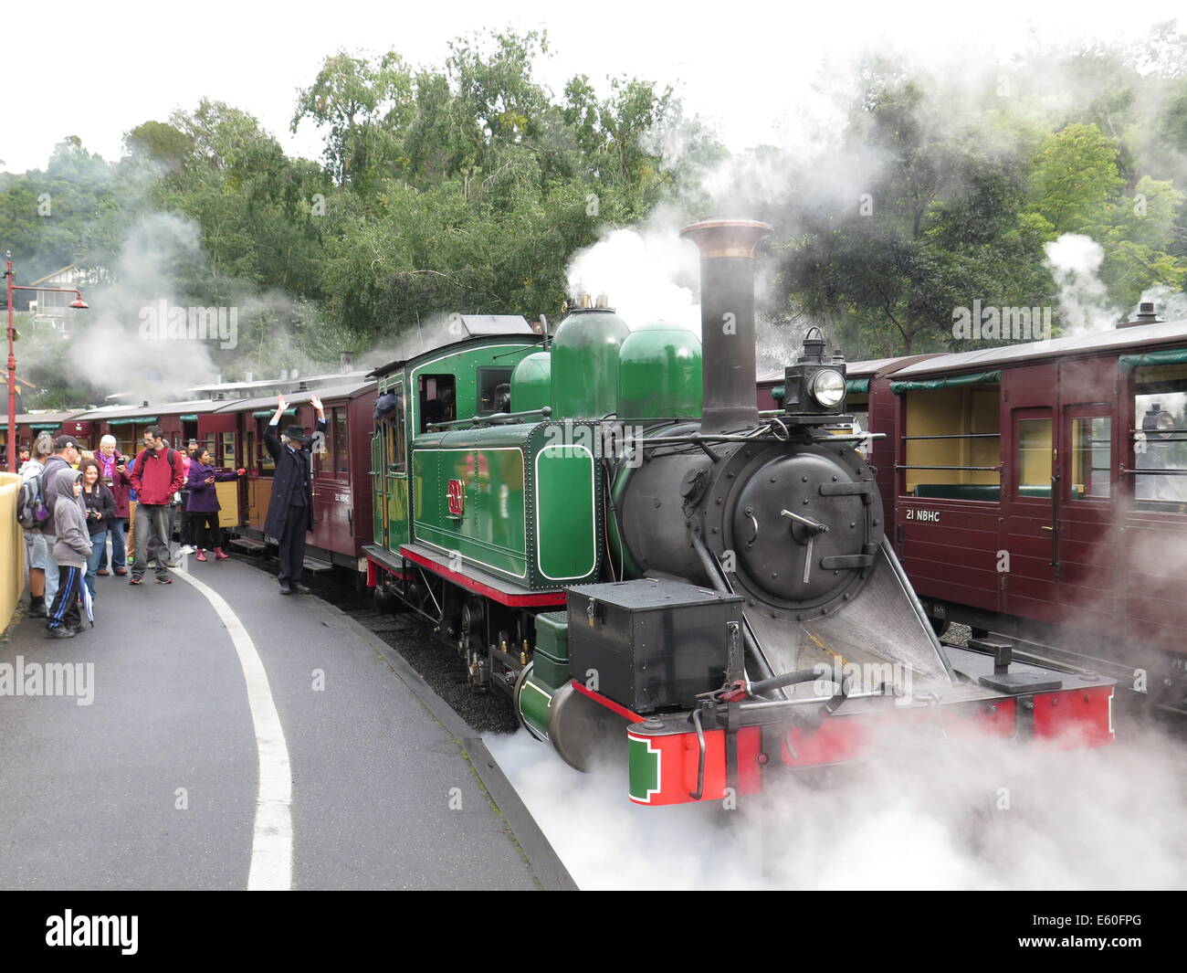 Puffing Billy Steam Train at Belgrave, Victoria, Australia Stock Photo ...