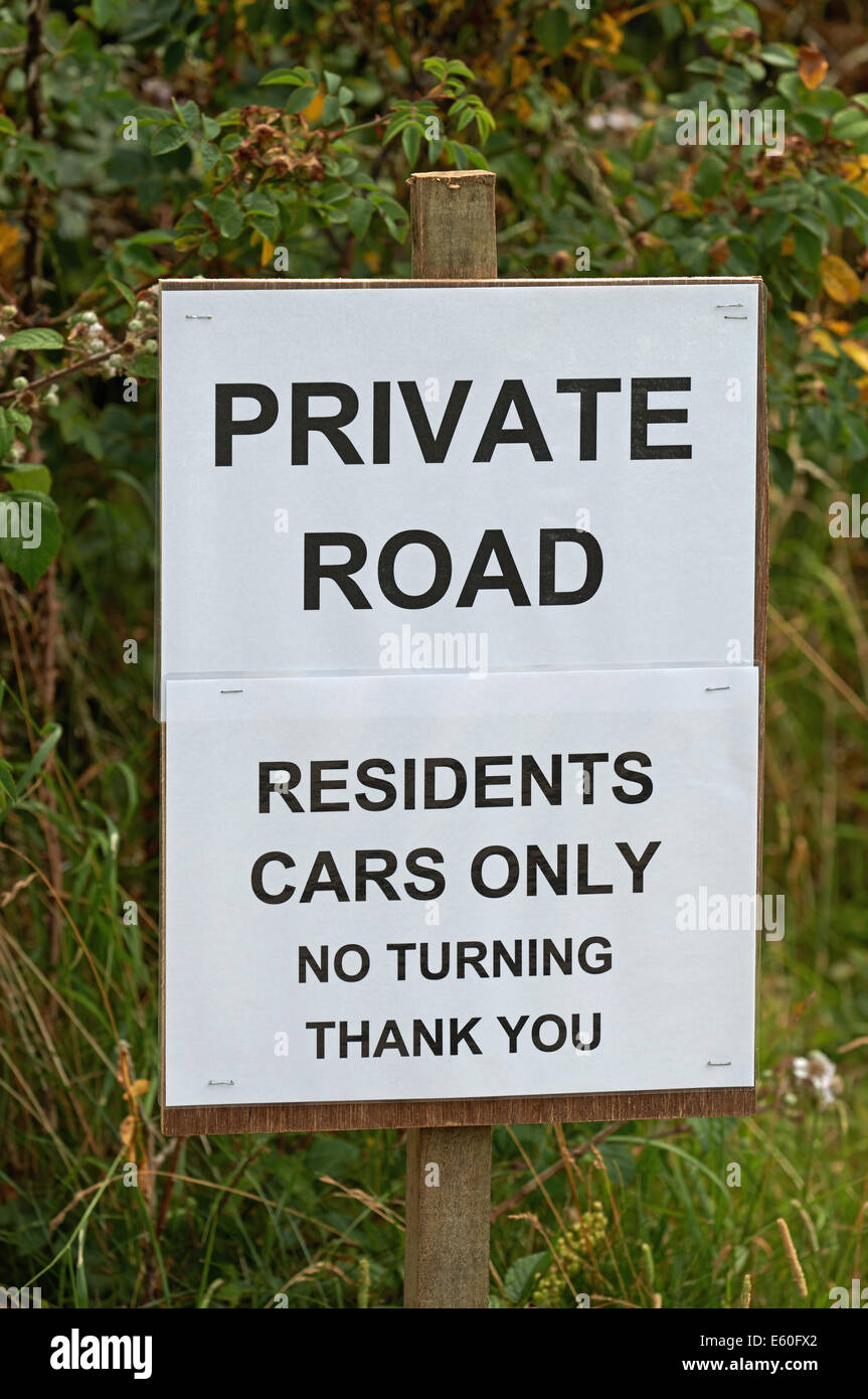 Private road sign Stock Photo - Alamy