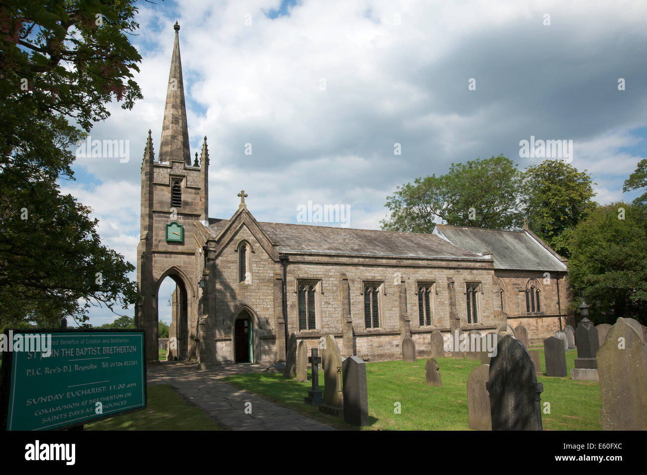 St. John the Evangelist church Bretherton, Lancashire Stock Photo - Alamy