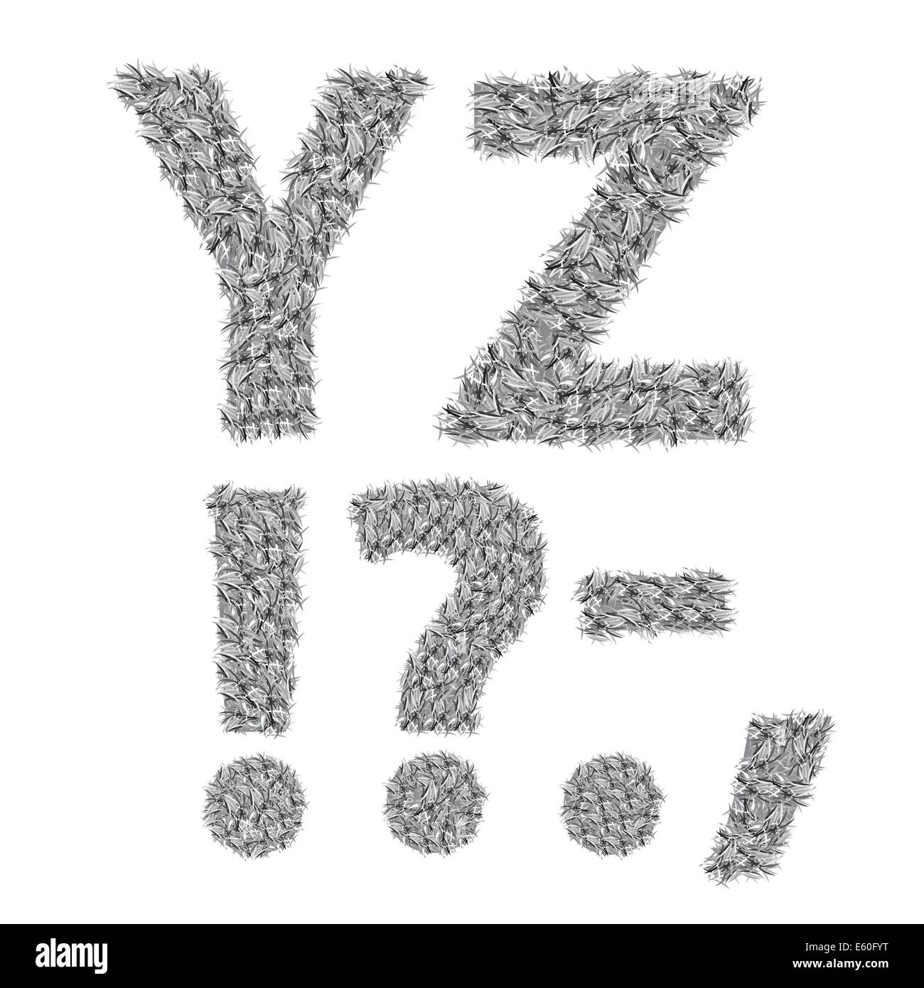 illustration with gray letters on a white background Stock Photo - Alamy