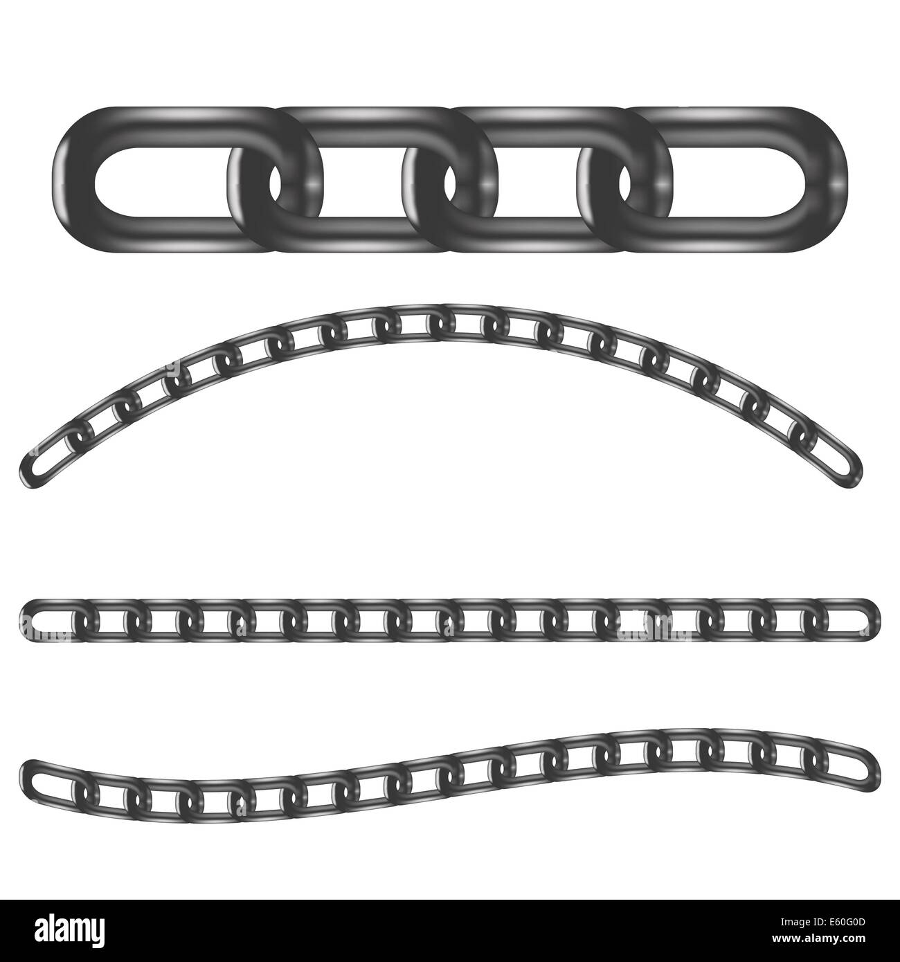 illustration with steel chain on a white background for your design ...