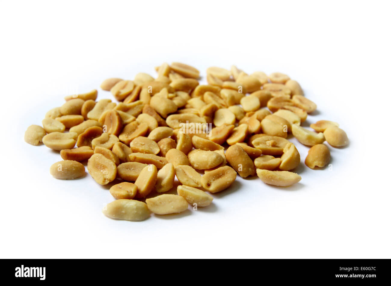 Peanuts Isolated On The White Background Stock Photo - Alamy