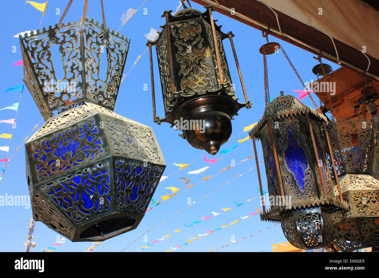 old street lamps at sun light Stock Photo - Alamy