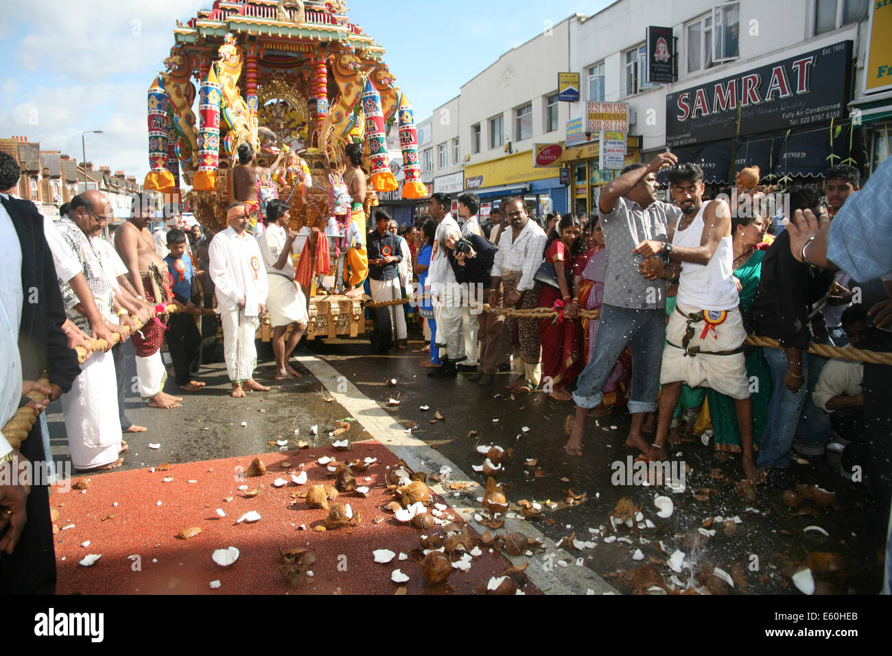 Thaipusam Chariot Festival, Tamil community Tooting, London Stock Photo ...