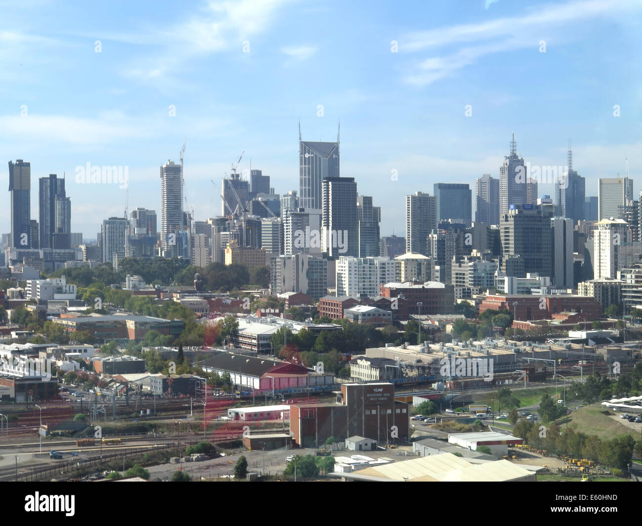 View from Melbourne Star Observation Wheel of the Melbourne CBD Stock ...