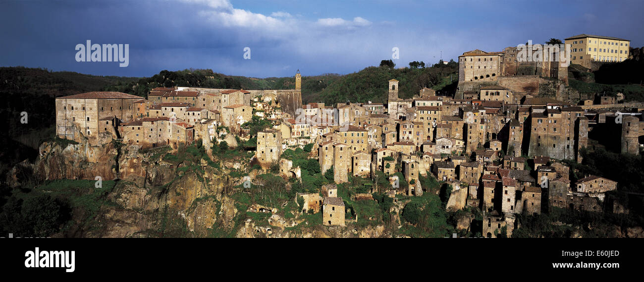 Sorano village - Maremma - Grosseto province - Tuscany - Italy Stock ...