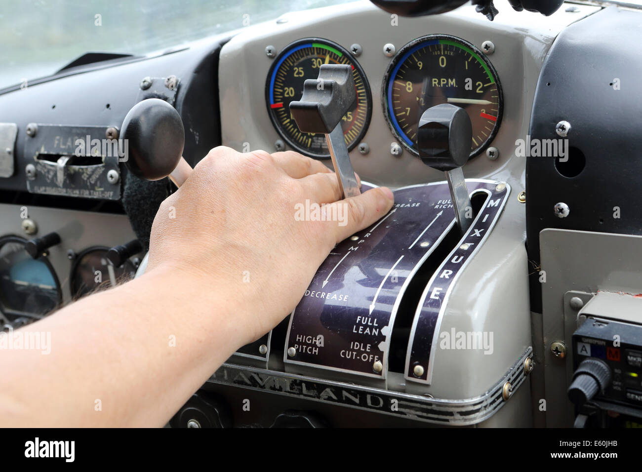 The dashboard of a De Havilland DHC-3 Twin Otter float plane at Otter ...