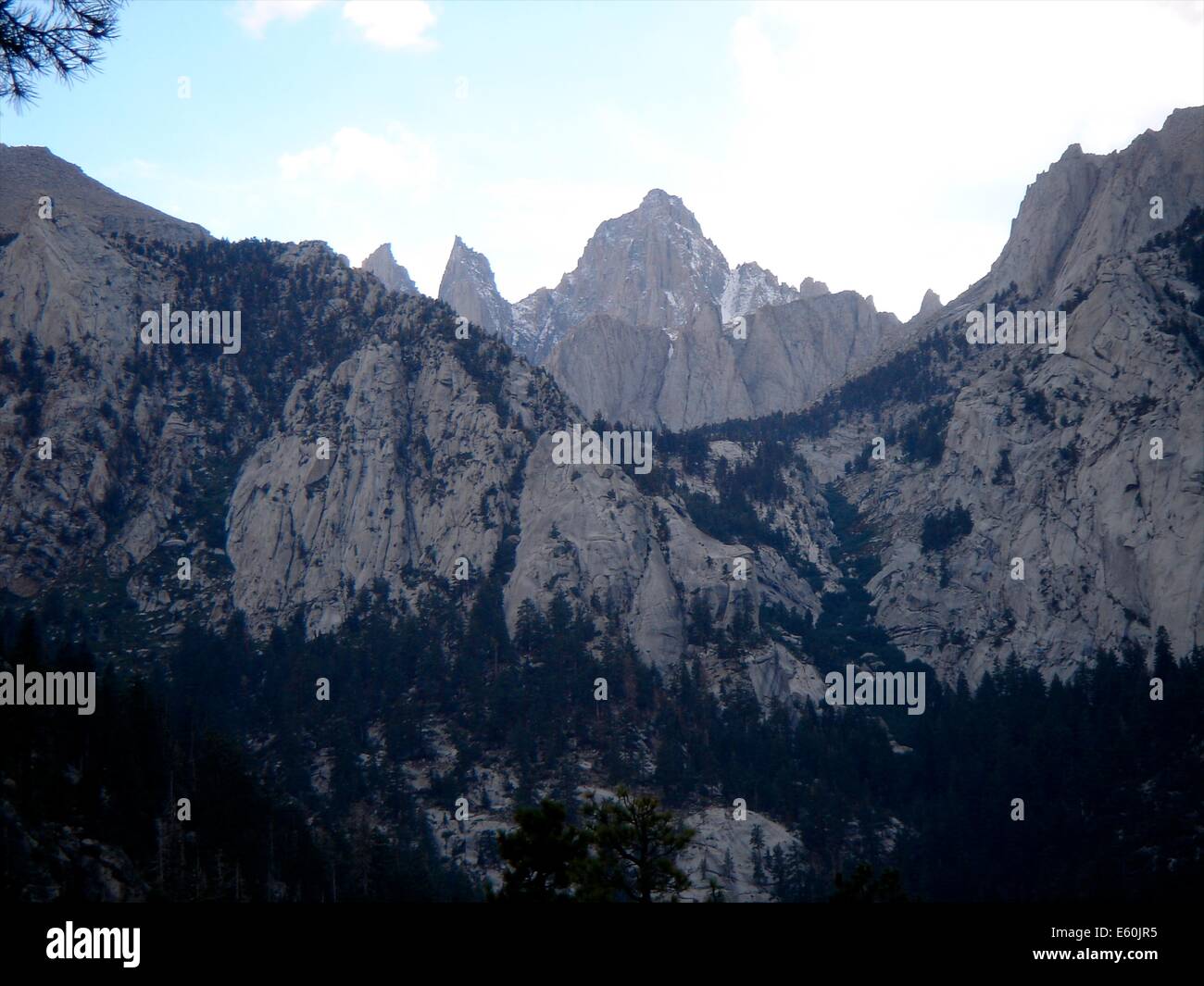 Mount Whitney in the Sierra Nevada range in California. At 4421m, the ...