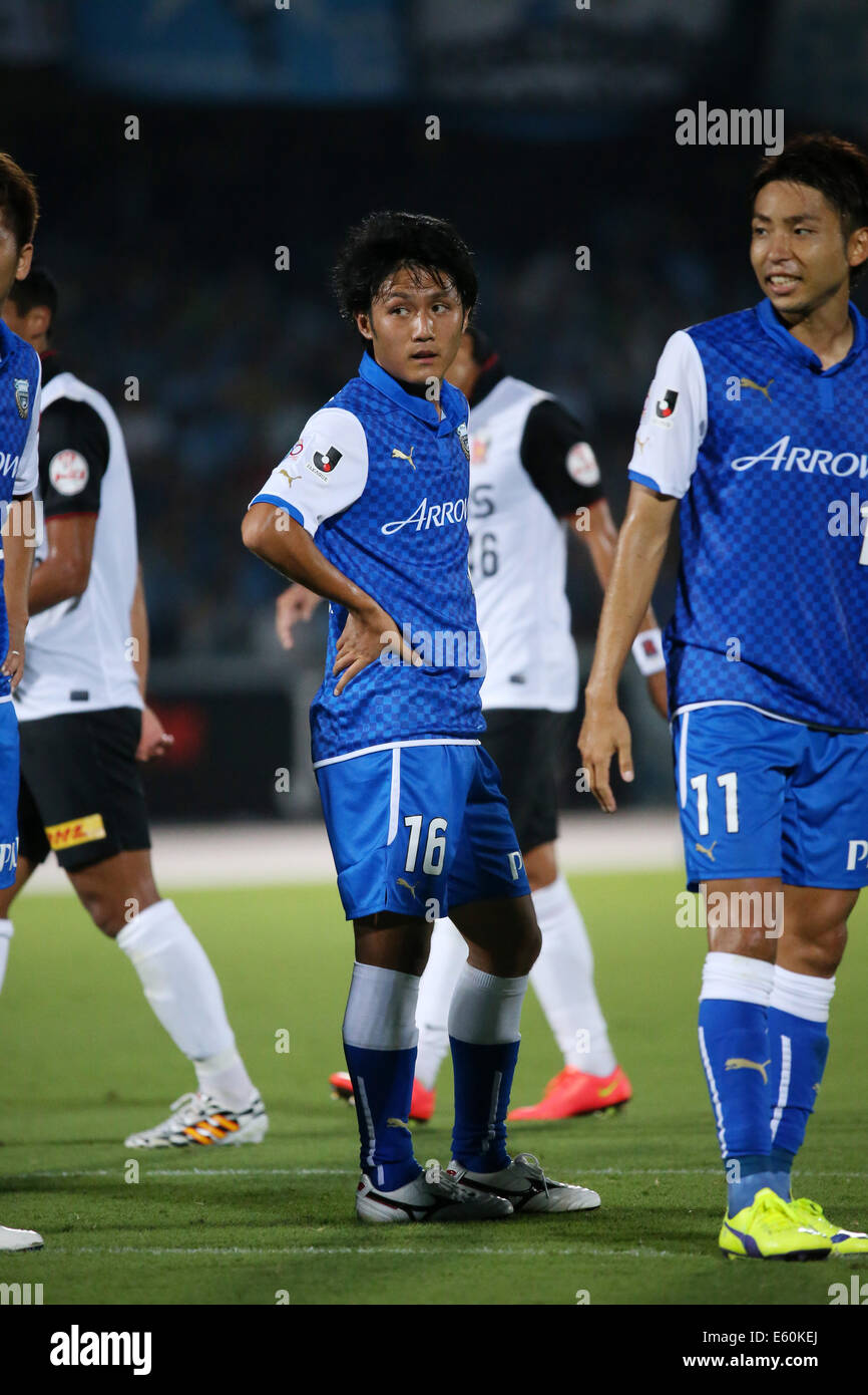 Kawasaki Todoroki Stadium, Kanagawa, Japan. 9th Aug, 2014. Ryota Oshima (Frotale), AUGUST 9 ...