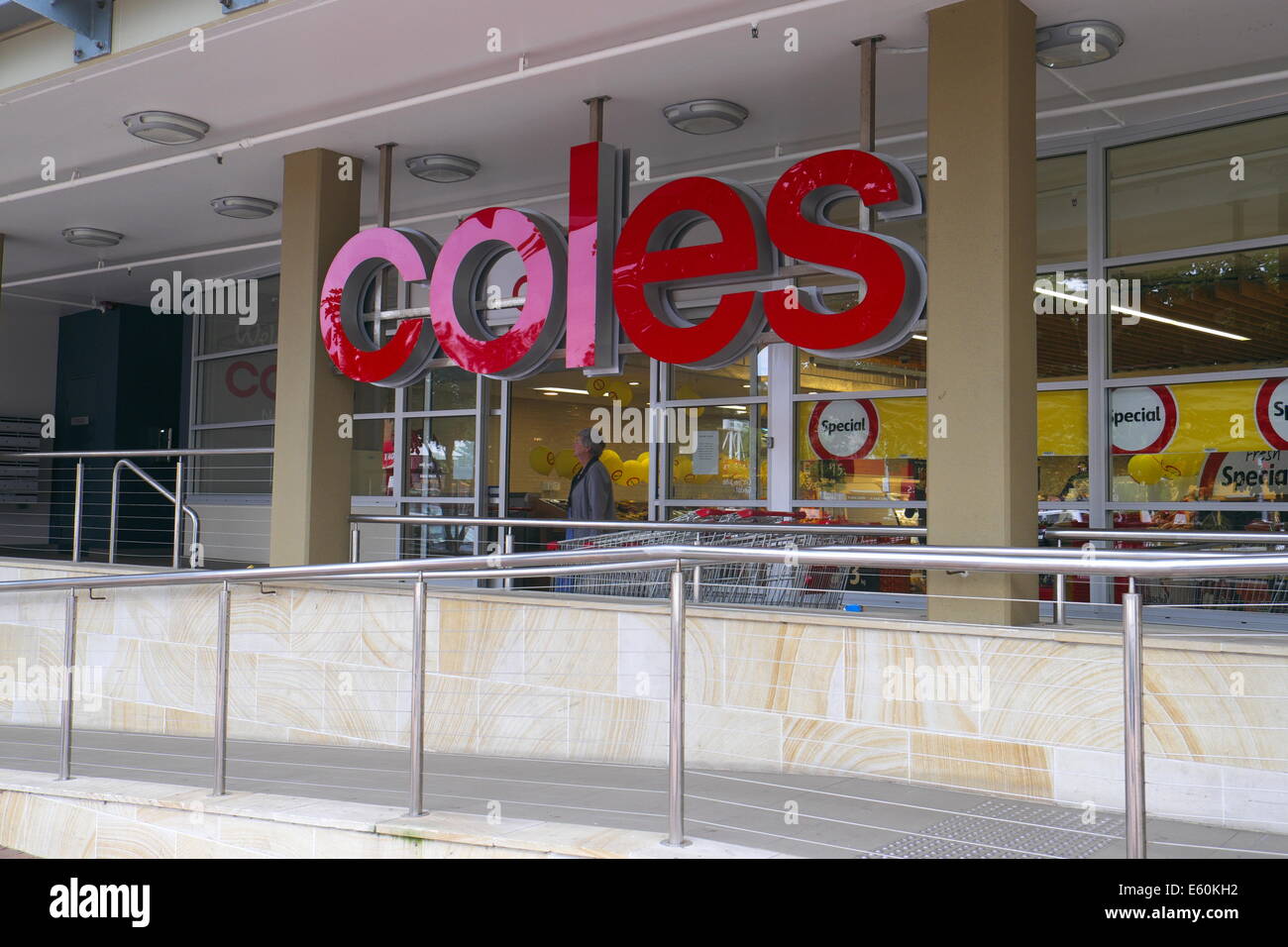Coles supermarket entrance hi-res stock photography and images - Alamy