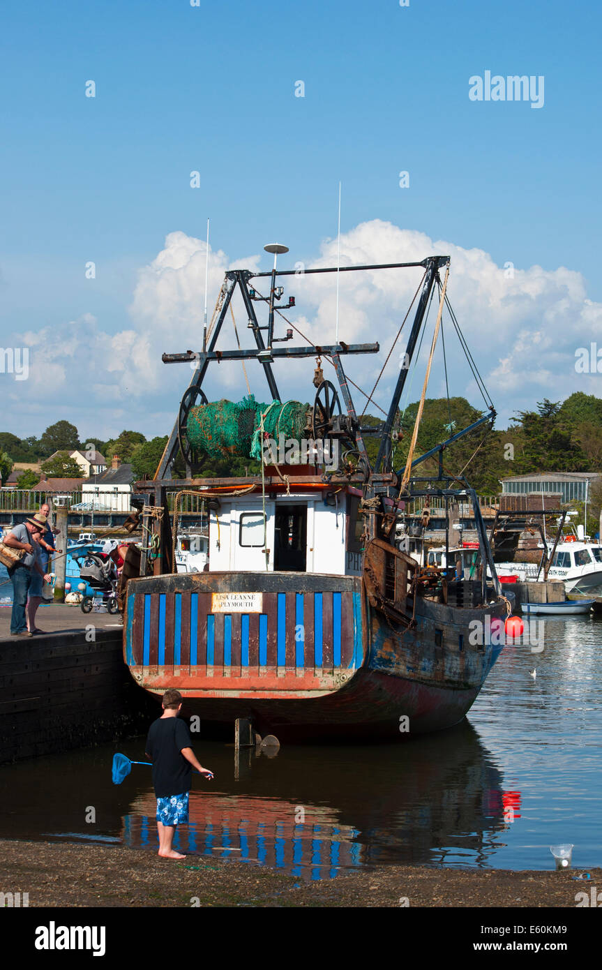 Fishing boat Lymington quay harbour Stock Photo - Alamy