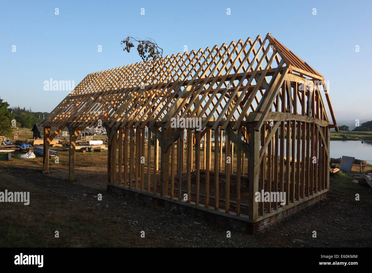 traditional timber framed building shipwrights school Stock Photo - Alamy