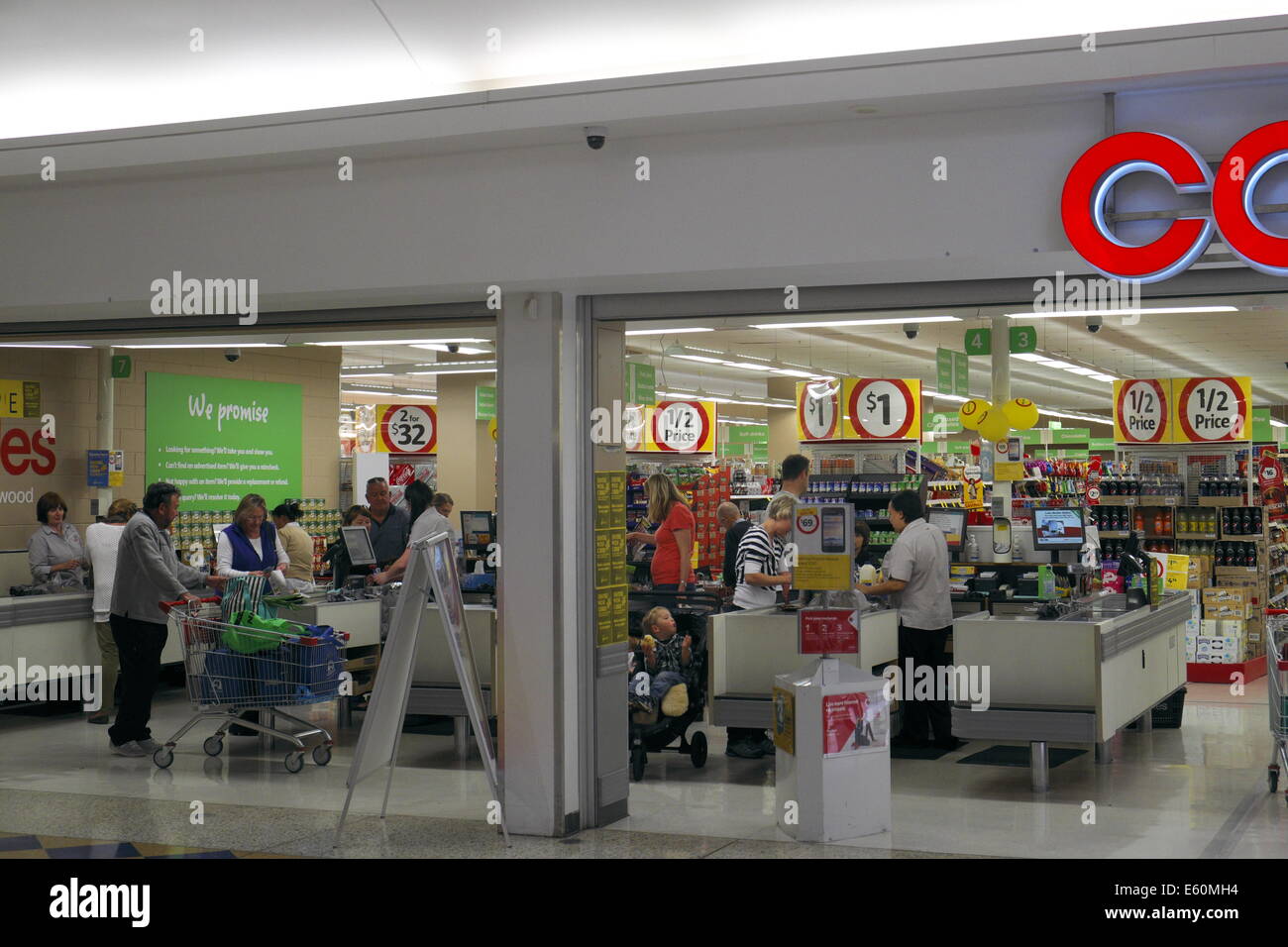 Coles supermarket checkout hi-res stock photography and images - Alamy