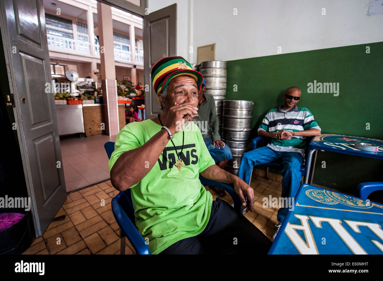 Native people of Mindelo, the only town on Sao Vicente Island in Cape ...